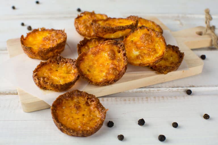 Keto Cheese Chips Made With Shredded Cheese - Oh So Foodie