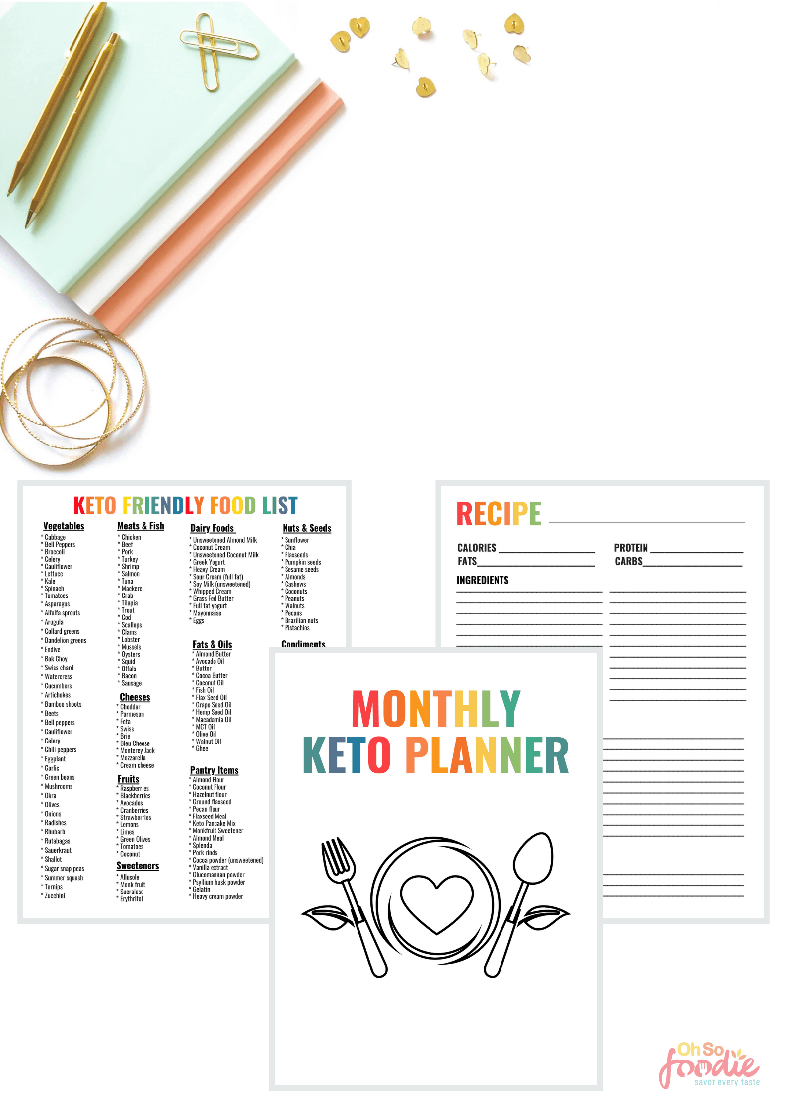 Keto Printables Every Keto Dieter Should Have! - Oh So Foodie