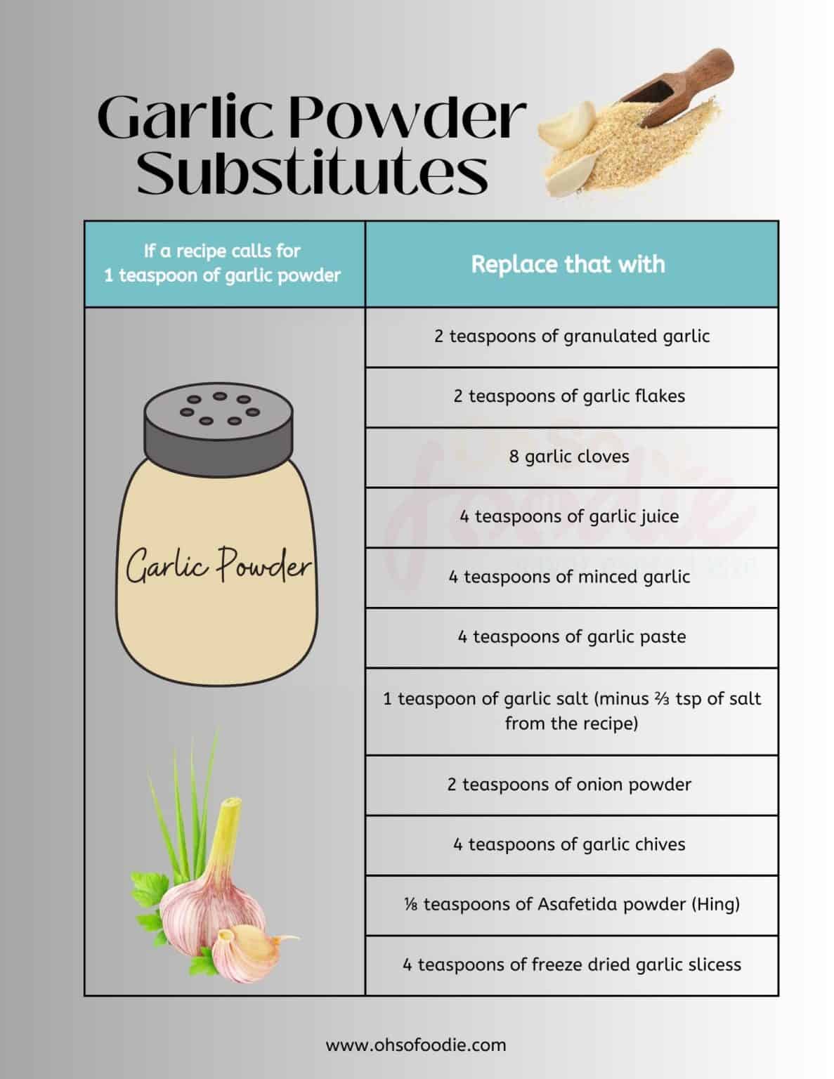 13 Garlic Powder Substitutes Bursting With Garlic Flavor - Oh So Foodie