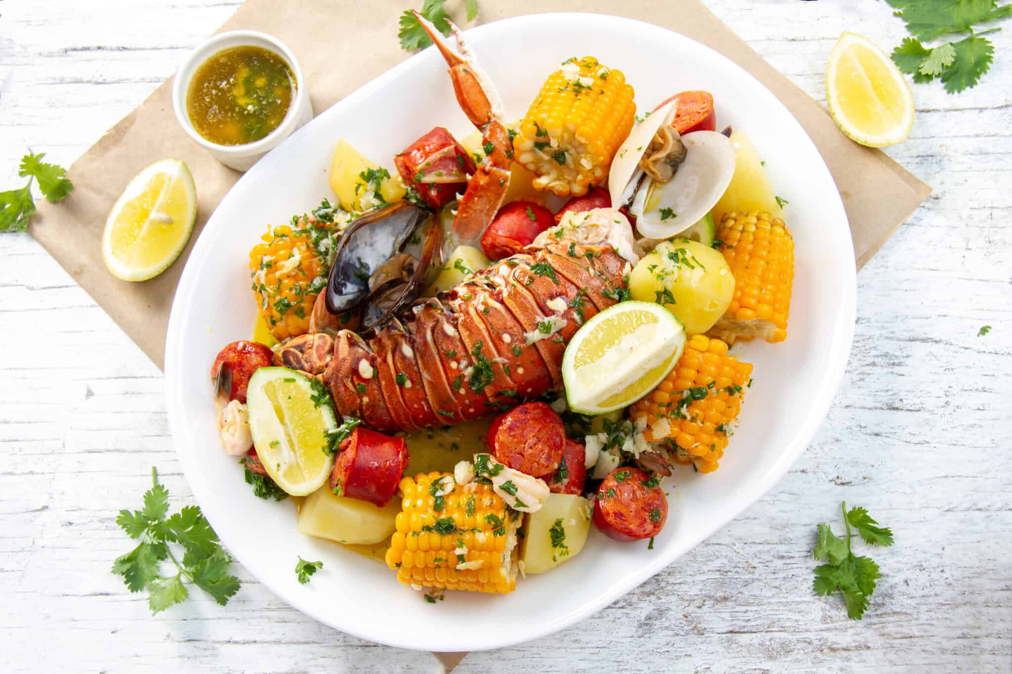 Seafood Boil With Lobster - Oh So Foodie