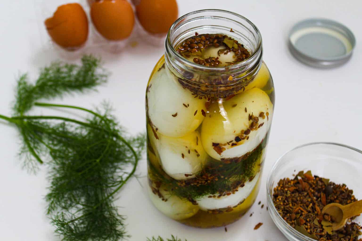 Pickled Eggs With Pickling Spice - Oh So Foodie