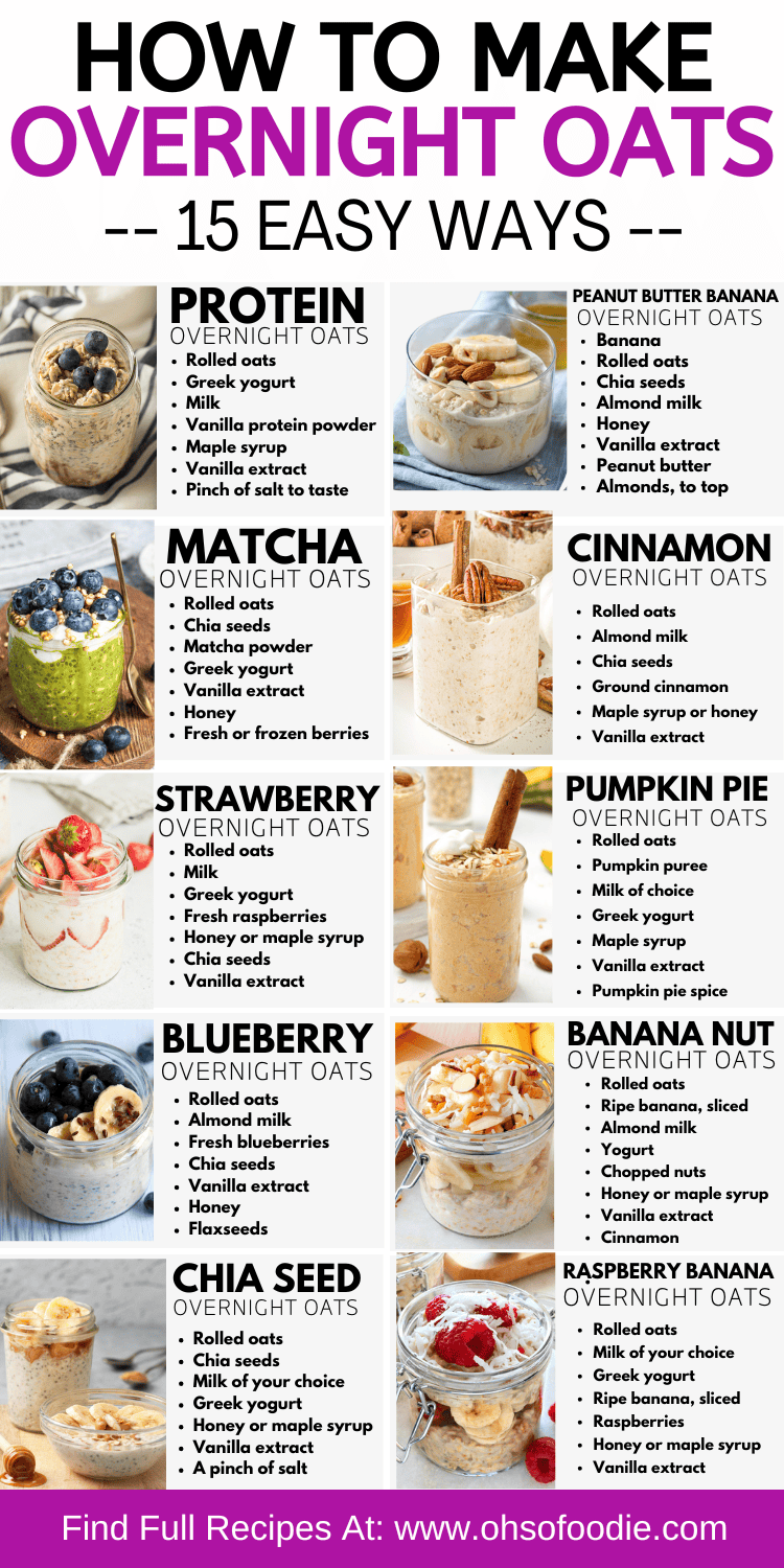 How To Make Overnight Oats: 15 Easy Ways - Oh So Foodie