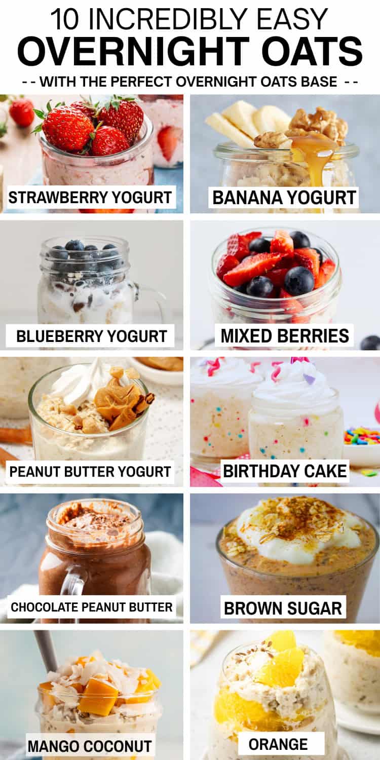 10 Incredibly Easy Overnight Oats For Beginners! - Oh So Foodie