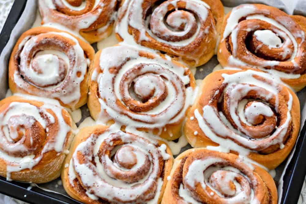Glazed Cinnamon Rolls - Oh So Foodie